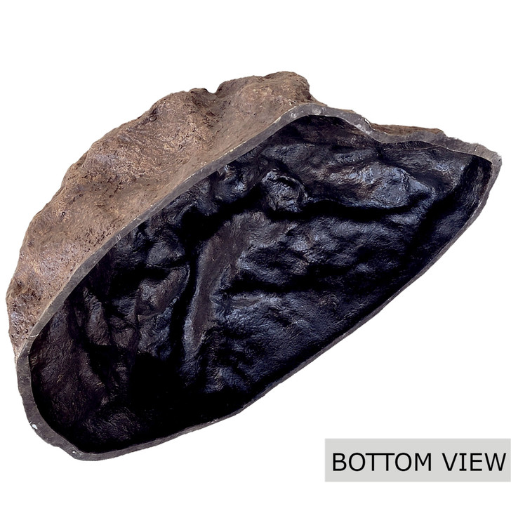 Medium Fiberglass Faux Rock Cover for Garden Landscape - River Brown 12 ...