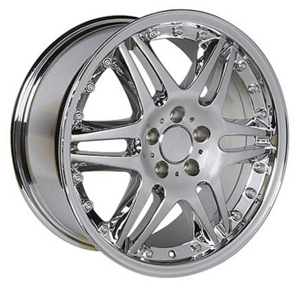 18x8.5" Chrome wheel replacement for Mercedes Benz. Replica rim 4749904