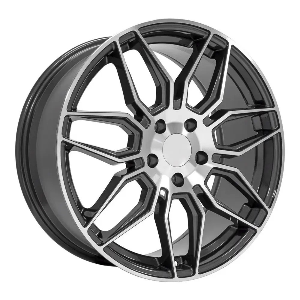 19x8.5" Front Gunmetal Rims for Chevy Corvette C8 | OEM Fit 9511119