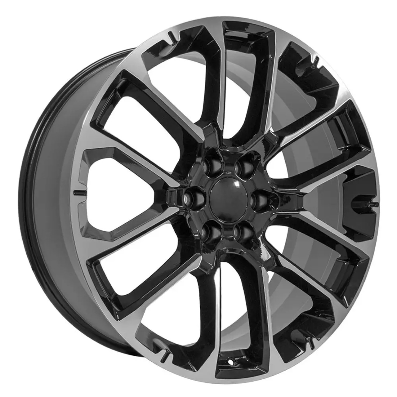 24 Cnc Black Replica Wheel Replacement For Chevy Truck Rims 9510992
