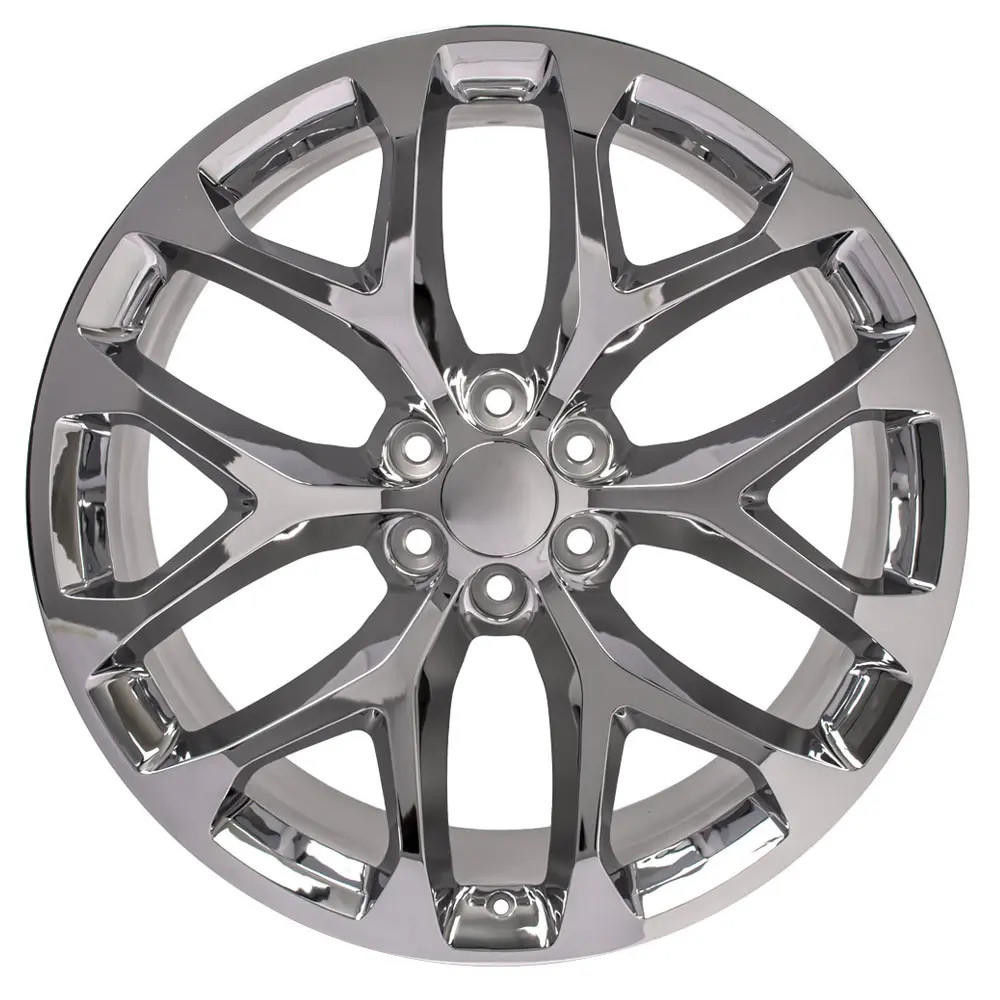 24" Chrome Snowflake wheel replacement for Chevy Silverado Replica rim ...