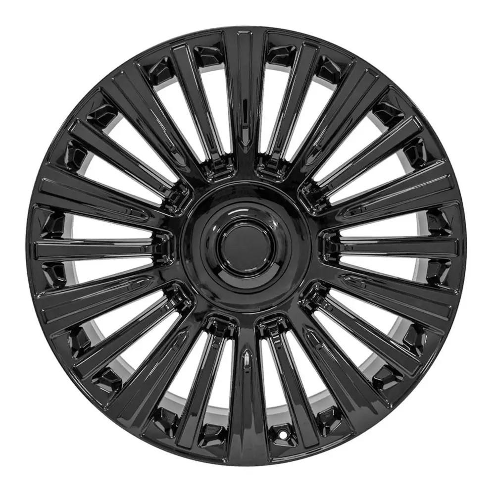 26" Snowflake replica wheel replacement. Black rim for Chevy Trucks