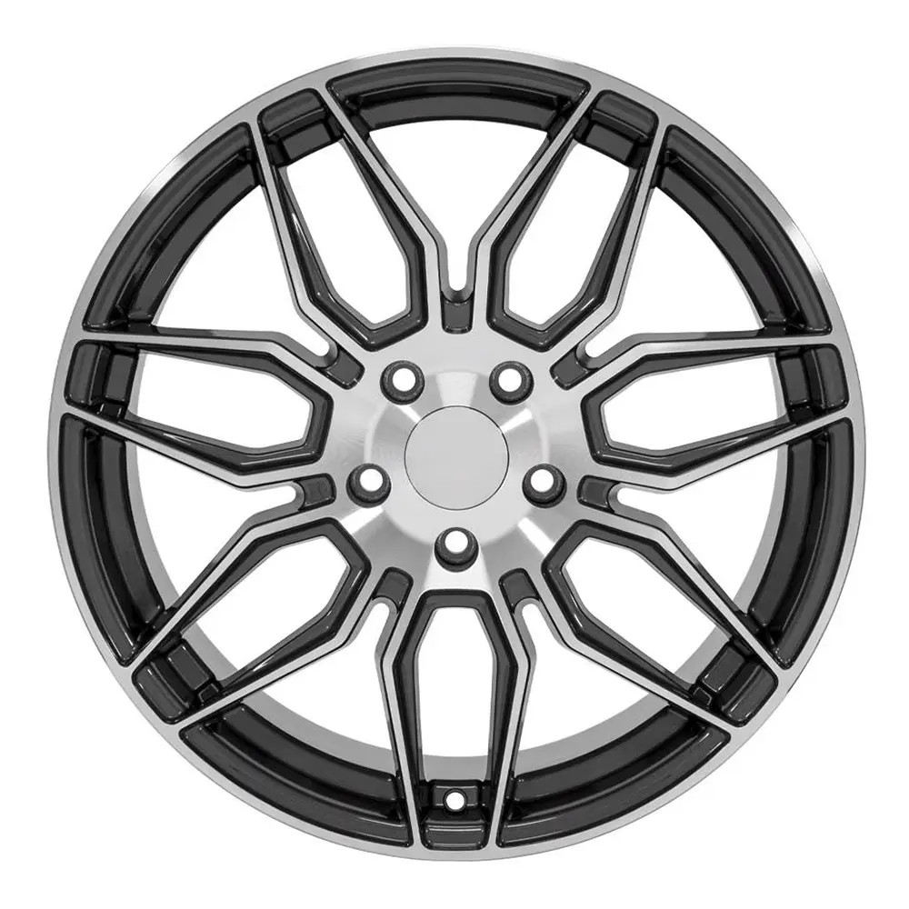 19x8.5" Front Gunmetal Rims for Chevy Corvette C8 | OEM Fit 9511119