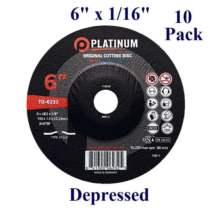 Platinum North America - 6" x .062" x 7/8" Steel/Stainless Cutting Disc ...