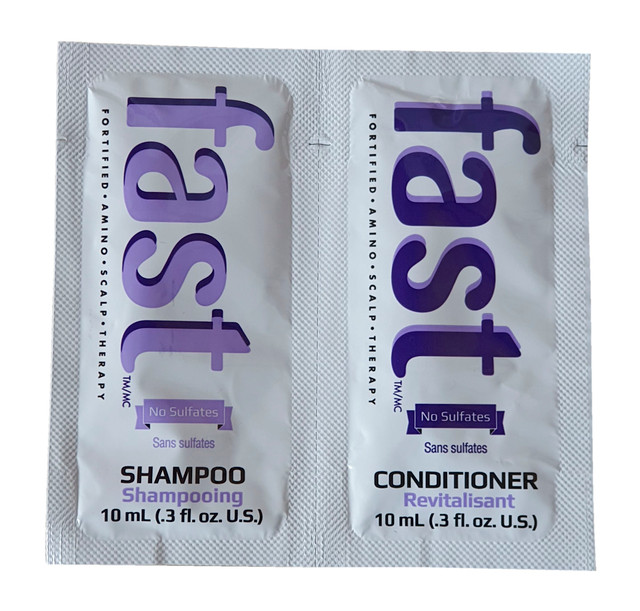 FAST Shampoo and Conditioner sample travel sachets hair growth 10ml ...