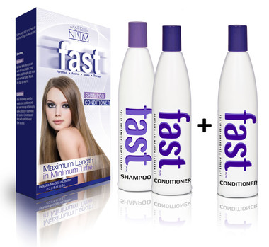 FAST Shampoo 300ml, 2x Conditioner 300ml - NO SLS/ PARABENS - Body4Real