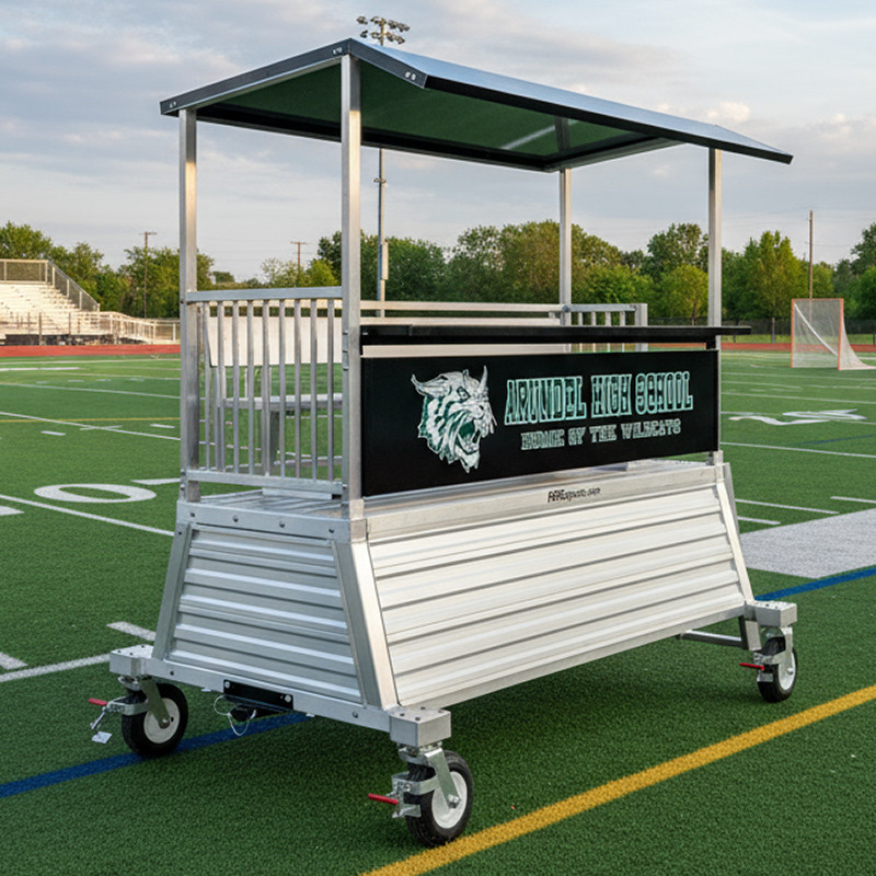 DONKEY-2 Portable 4' Elevated Press Box with Storage | AAE