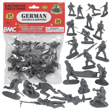 BMC 67315 CTS WW2 German Assault & Medics Plastic Army Men 24pc Gray ...
