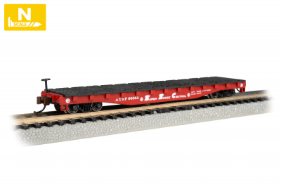 Bachmann 17351 52' Flatcar Santa Fe 90852 - Trains And Toy Soldiers
