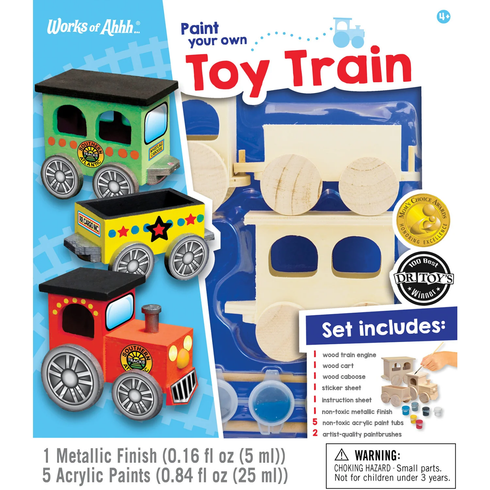 Masterpieces 21417 Toy Train Wood Craft & Paint Kit - Trains And Toy ...