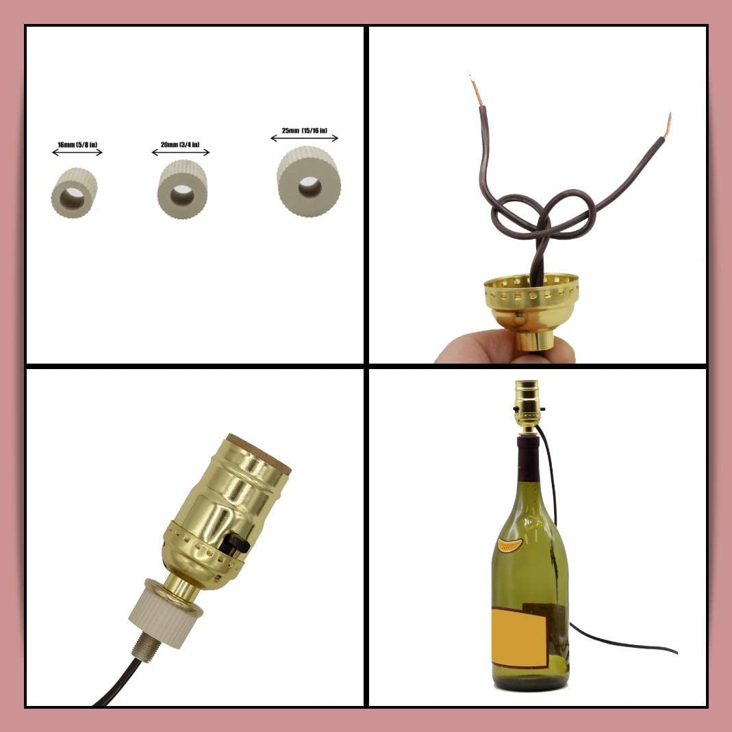 Pack of 10 Lamp Kits - Make A Lamp Wiring Kits for Wine, Oil, Liquor ...