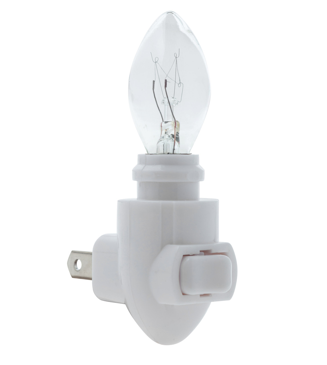 Plug In Night Light Module Includes 4 Watt Bulb, White Plastic, Great ...