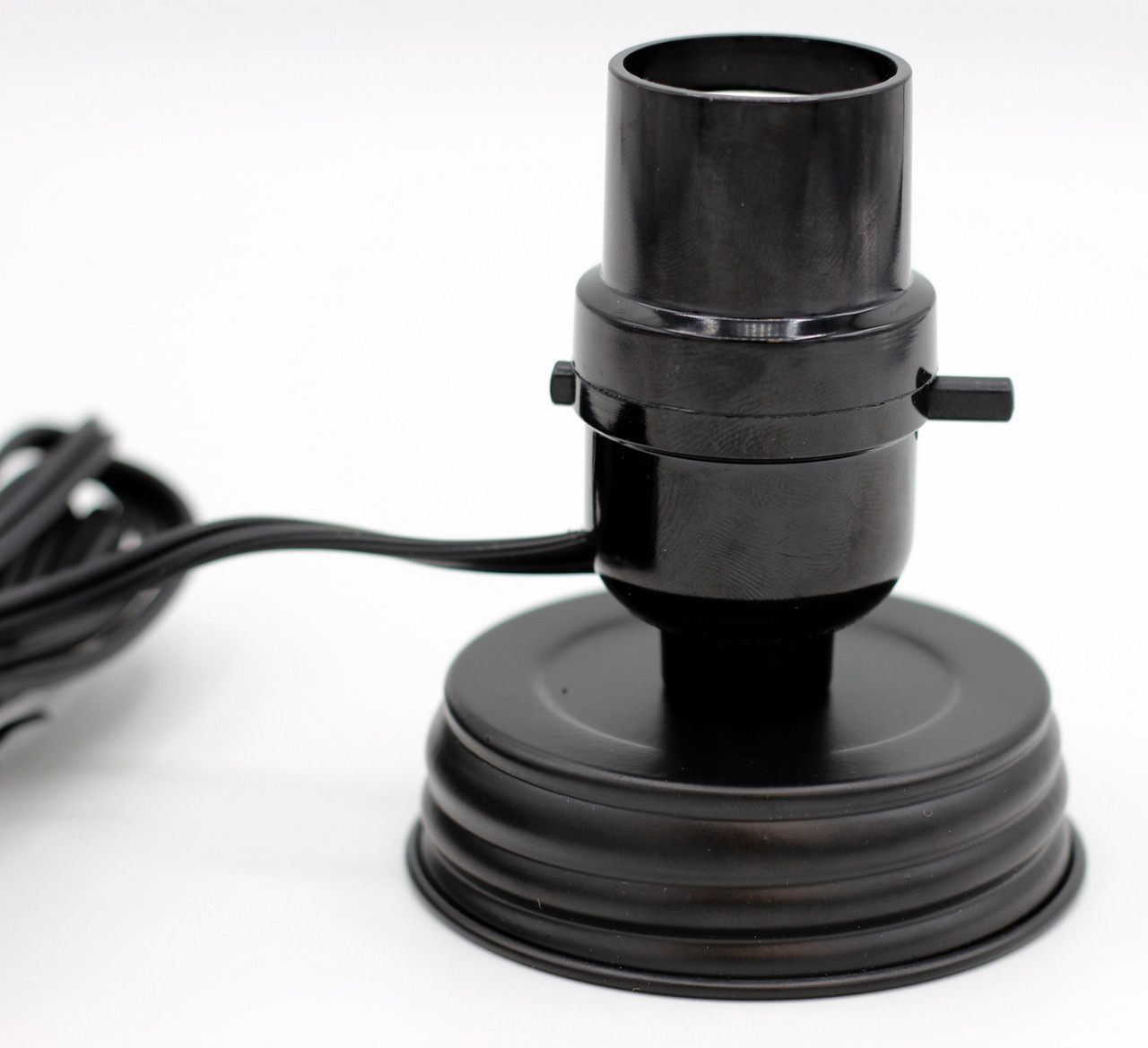 Black Mason Jar Lamp Conversion Kit #M974K, Regular Mouth, Pre-Wired ...