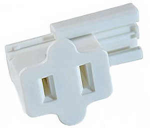 White SPT-1 Female Slip On Plug, Zip Plug, Vampire Plug, Gilbert Plug ...