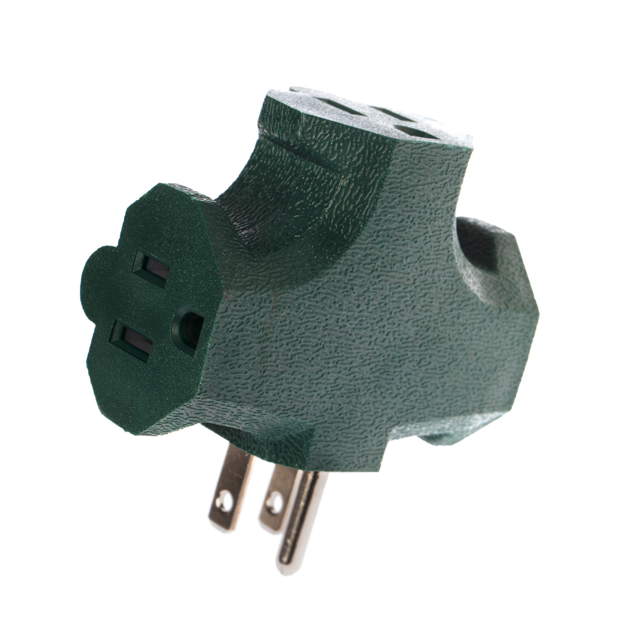 3 Outlet T Shaped Wall Plug Grounding Adapter Splitter Extender – Green ...