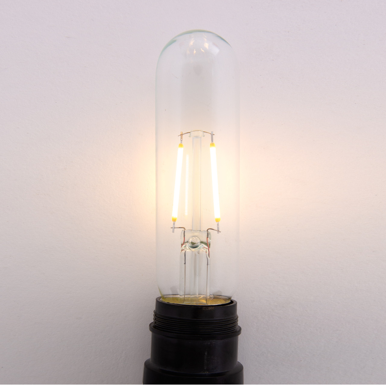 Clear 1.5W LED T10 Tubular Light Bulb - Nickel Plated E26 Medium Base ...