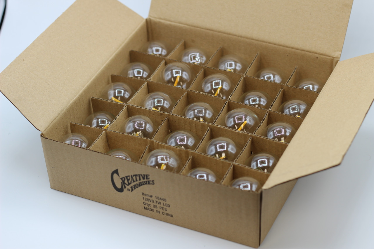 Clear LED Globe G40 Replacement Bulbs for Outdoor String Lights - 0.7W ...