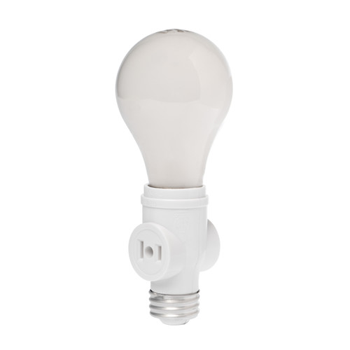 E26 Light Bulb Socket to 2 Polarized Outlet Adapter – Convert Light ...