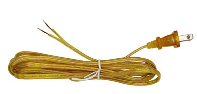 Lamp Cord With Polarized End Plug, Stripped Tips Ready For Wiring -8 ...