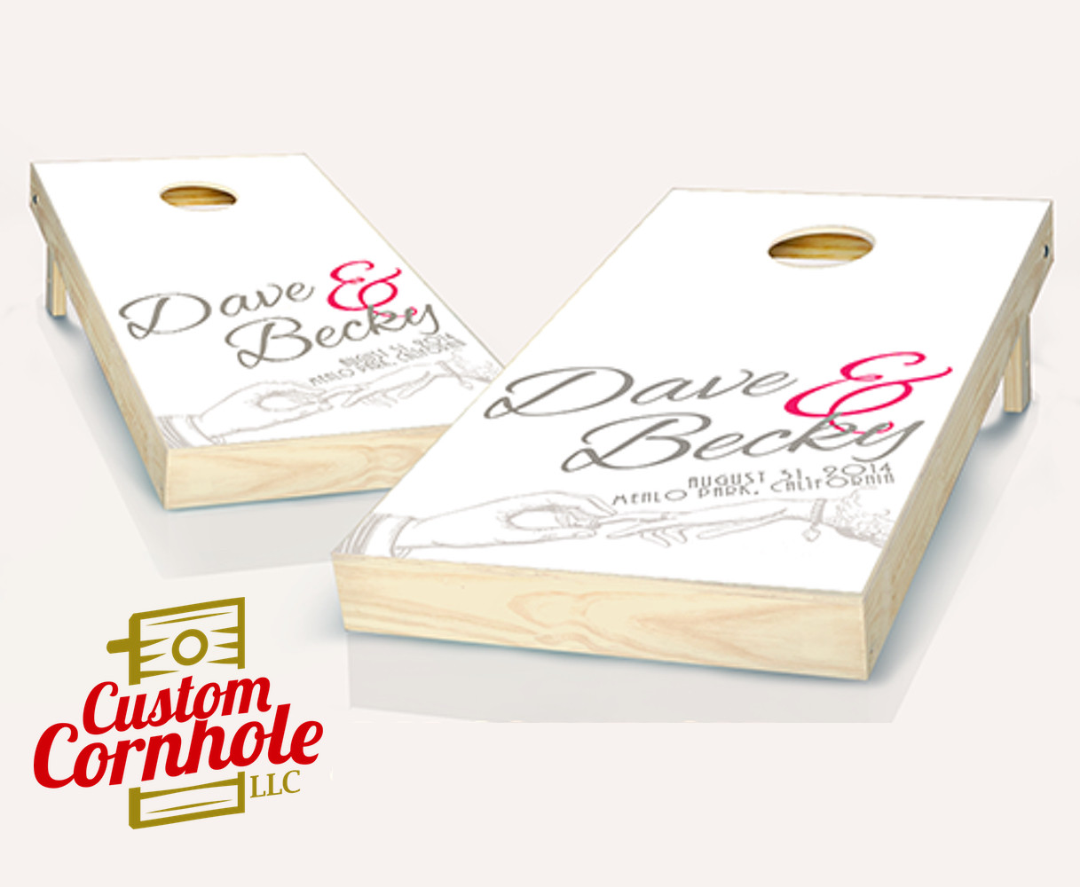 Wedding Tree Carving Cornhole Set with Bags - Custom Cornhole, LLC