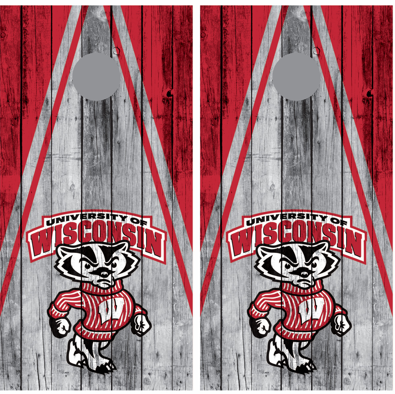 Wisconsin Sports Version 2 Cornhole Wraps - Set of 2 - Custom Cornhole, LLC