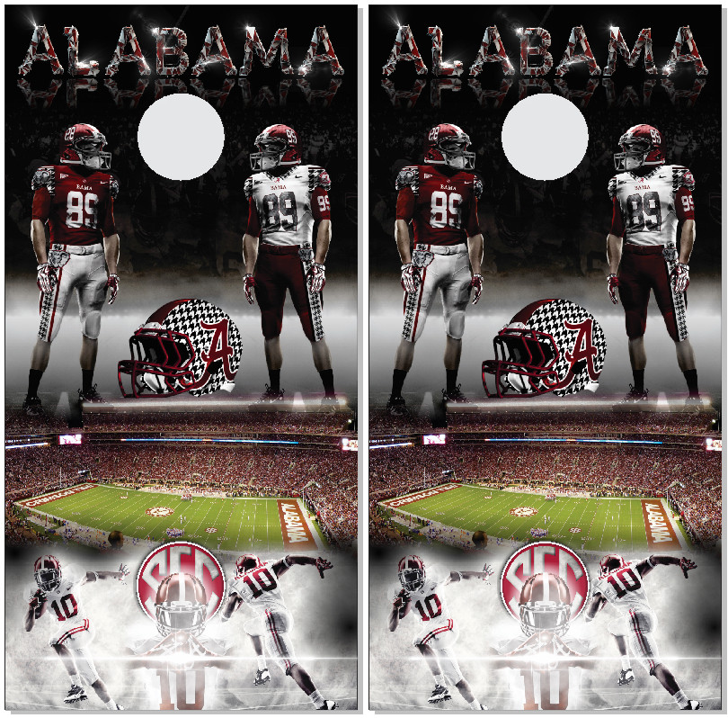 Alabama Crimson Tide Version 9 Cornhole Set with Bags - Custom Cornhole ...