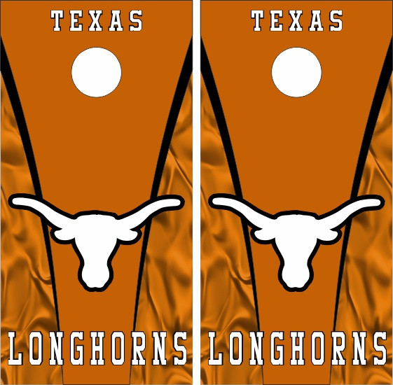 Texas Longhorns Version 8 Cornhole Wraps - Set of 2 - Custom Cornhole, LLC