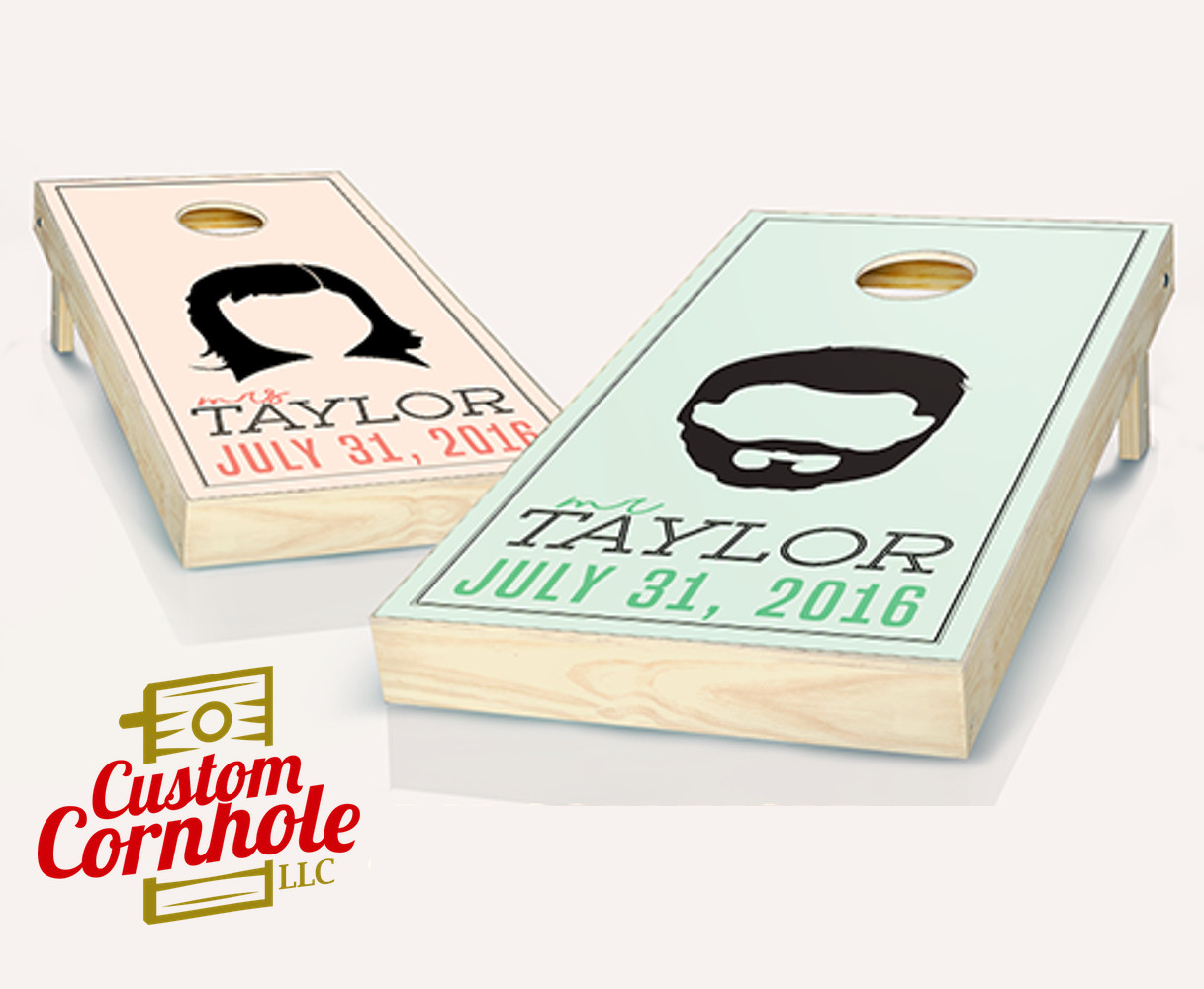 Sophisticated Wood Wedding Cornhole Set with Bags - Custom Cornhole, LLC