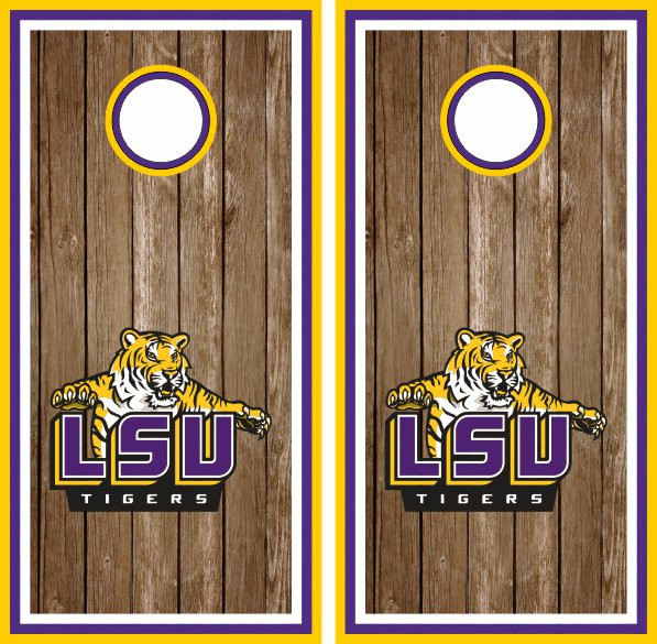 LSU Tigers Version 13 Cornhole Wraps - Set of 2 - Custom Cornhole, LLC
