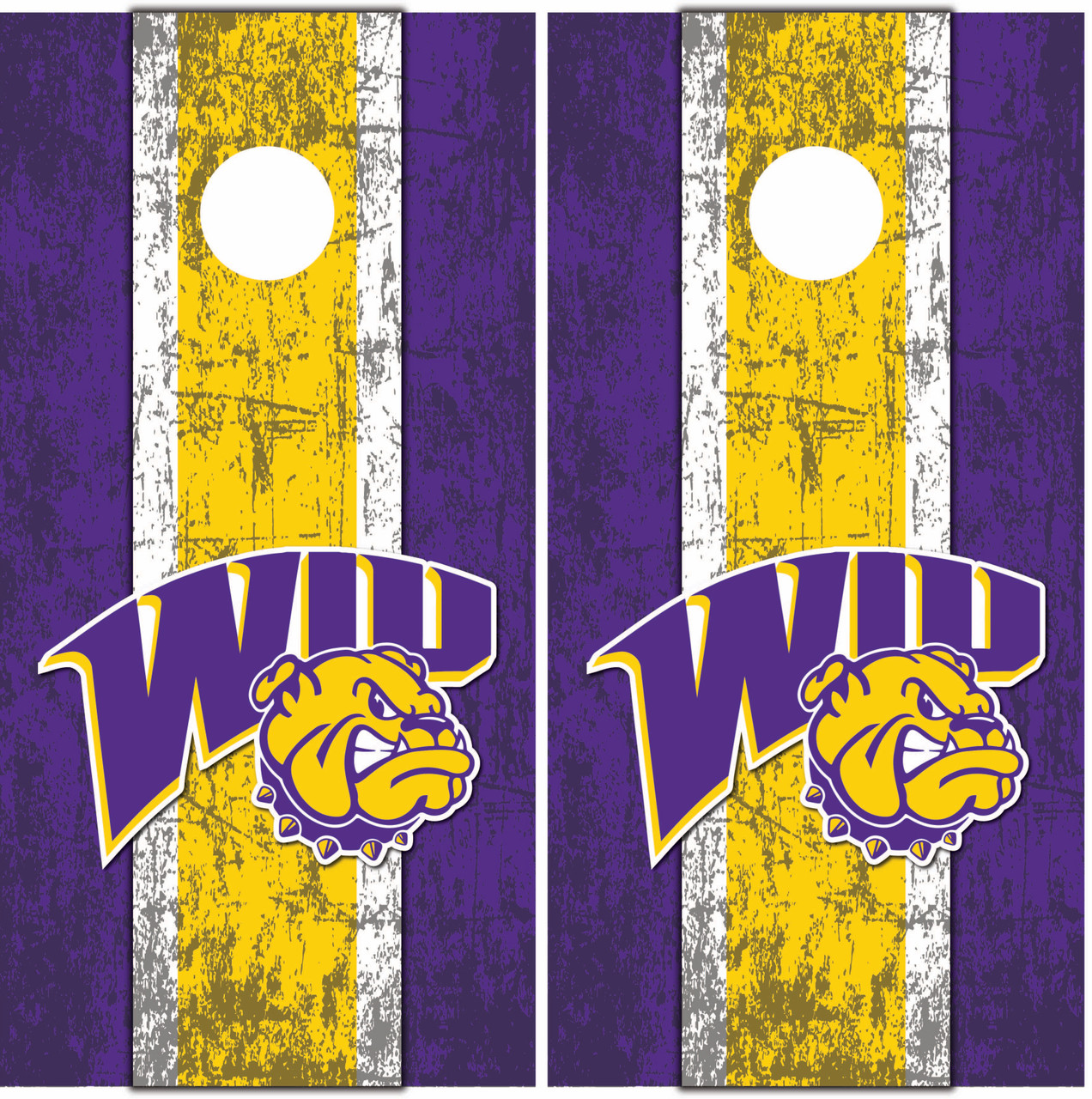 Western Illinois Leathernecks Version 2 Cornhole Wraps - Set of 2 ...
