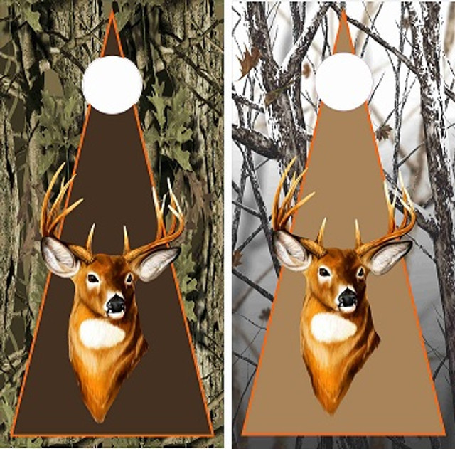 Triangle Deer Cornhole Set with Bags - Custom Cornhole, LLC