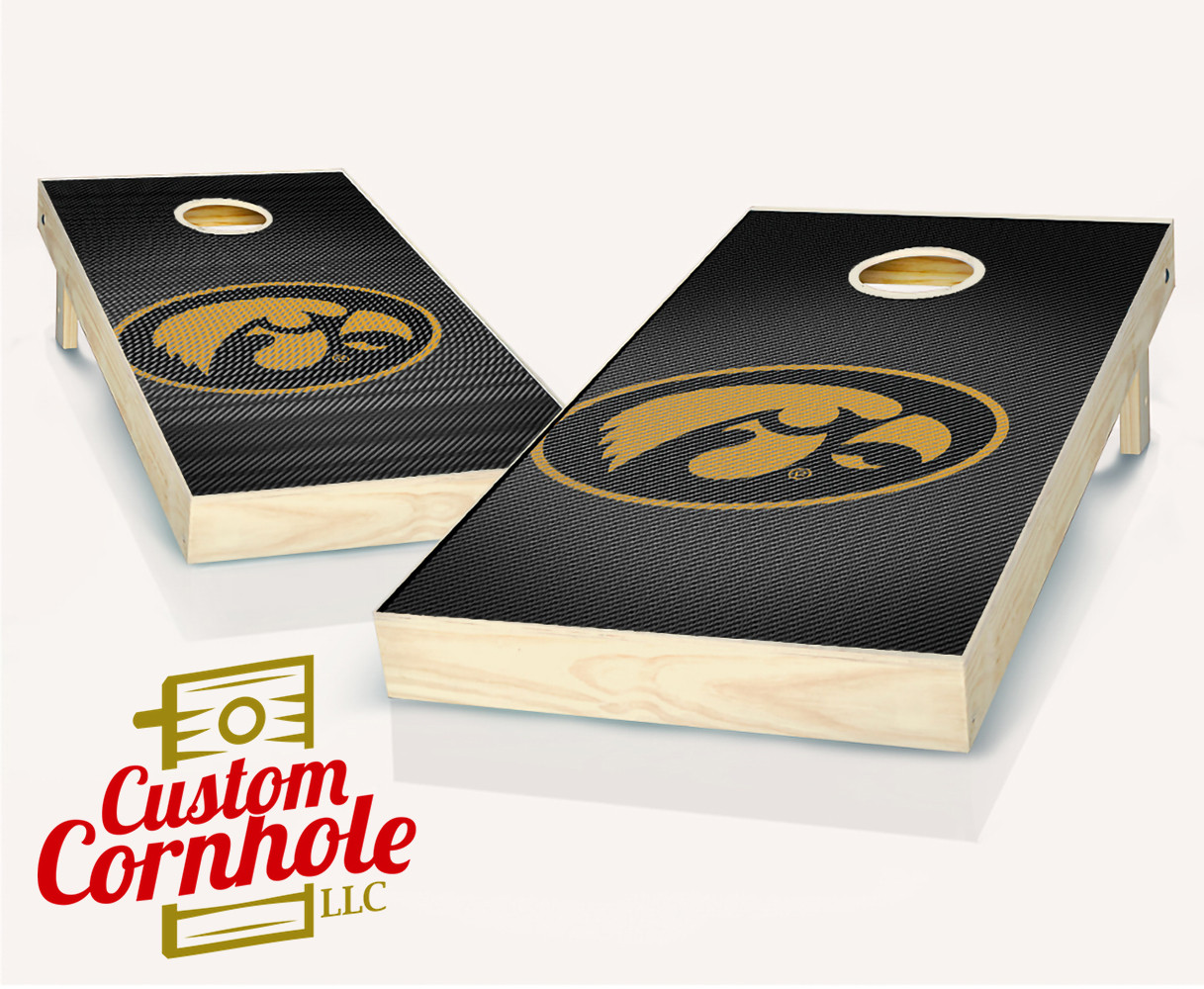 Iowa Hawkeyes Slanted Cornhole Set with Bags - Custom Cornhole, LLC