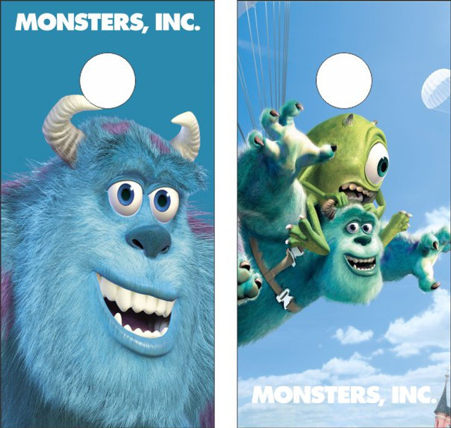 Monsters, Inc. Version 2 Cornhole Set with Bags - Custom Cornhole, LLC
