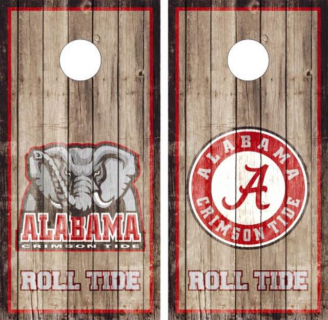 Alabama Crimson Tide Version 3 Cornhole Set with Bags - Custom Cornhole ...
