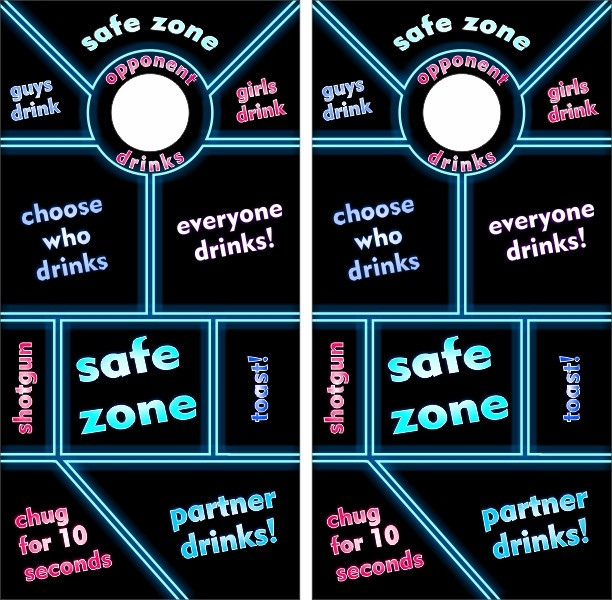 Drinking Game Version 2 Cornhole Wraps - Set of 2 - Custom Cornhole, LLC