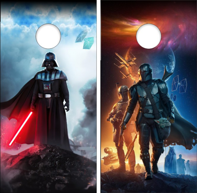 Star Wars The Mandalorian Cornhole Wraps - Set of 2 - Custom Cornhole, LLC