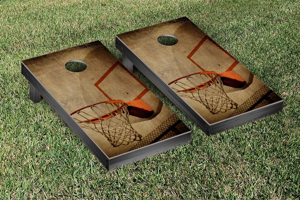 Basketball Hoop Cornhole Set with Bags - Custom Cornhole, LLC