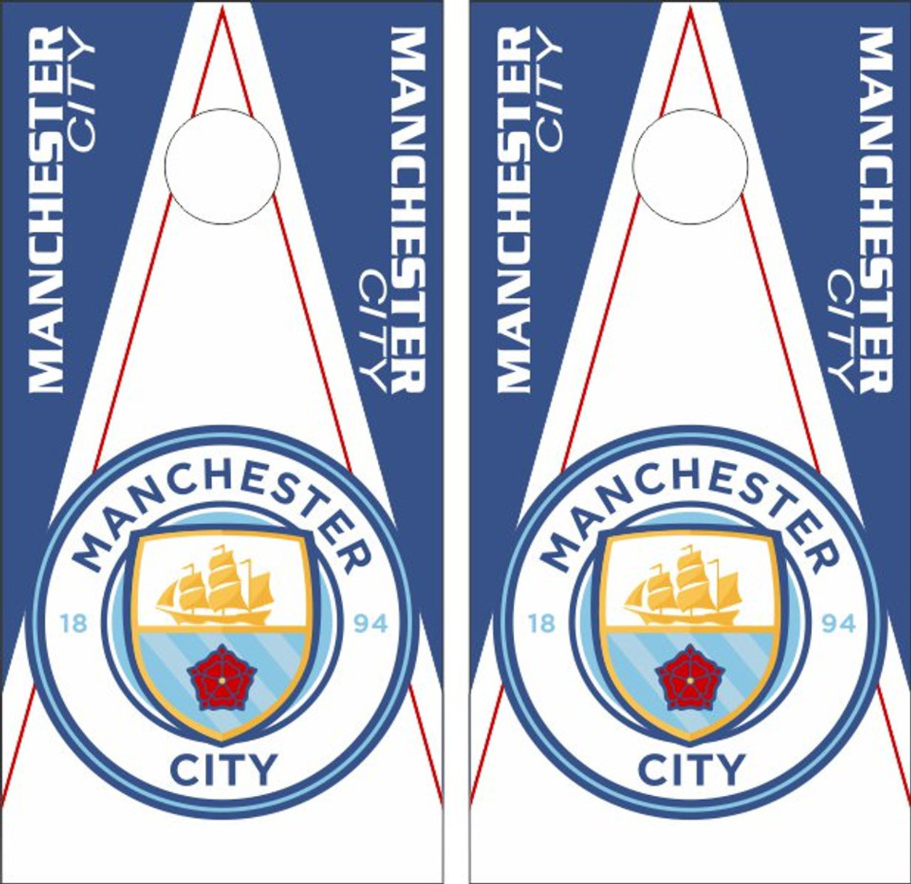 Manchester City Fc Version 3 Cornhole Set With Bags Custom Cornhole Llc