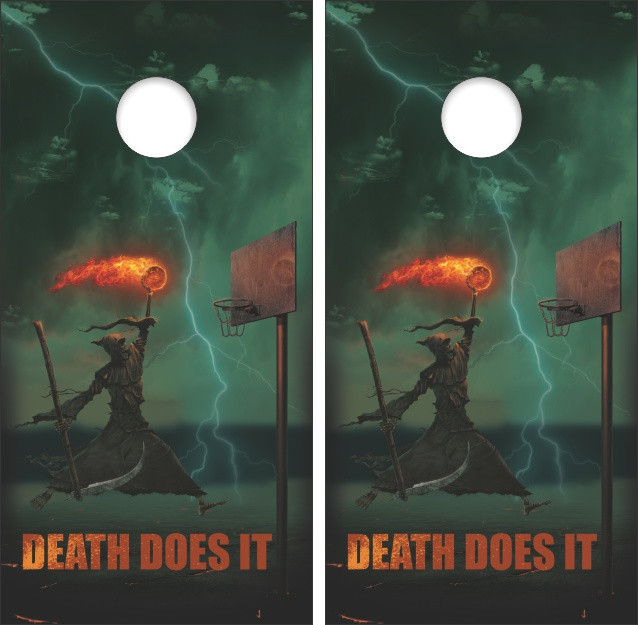 Death Does It Cornhole Set with Bags - Custom Cornhole, LLC