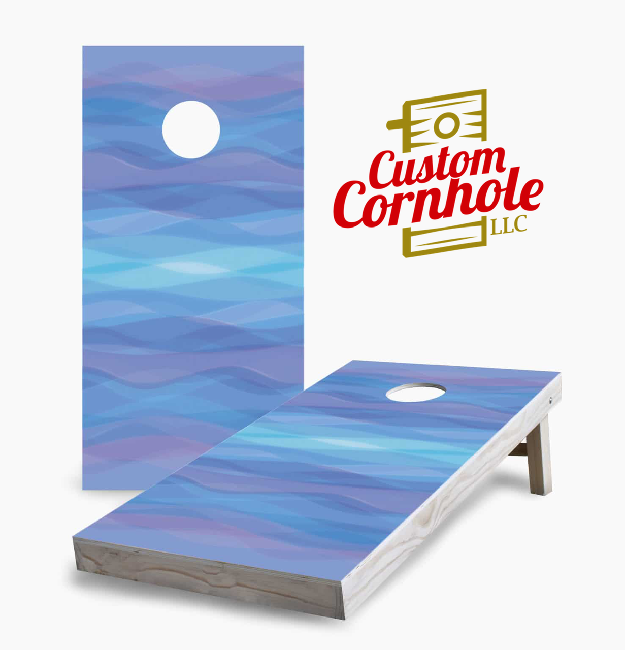 Modern Waves Cornhole Set with Bags - Custom Cornhole, LLC