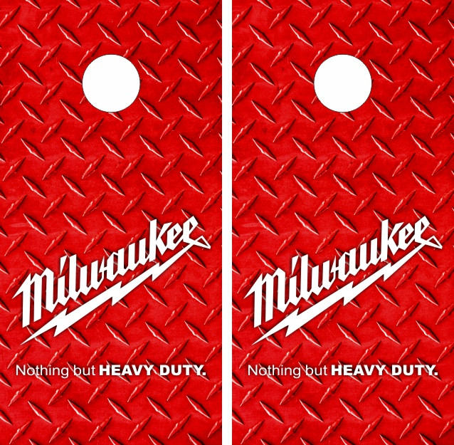 Milwaukee Tool Version 3 Cornhole Wraps - Set of 2 - Custom Cornhole, LLC