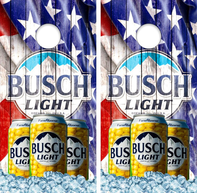Busch Light Corn Cans Version 2 Cornhole Wraps - Set of 2 - Custom ...