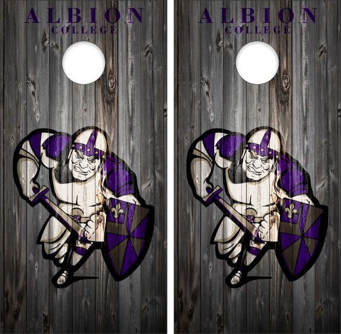 Albion College Version 4 Cornhole Set with Bags - Custom Cornhole, LLC