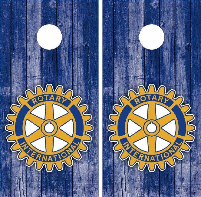 Rotary International Cornhole Set with Bags - Custom Cornhole, LLC