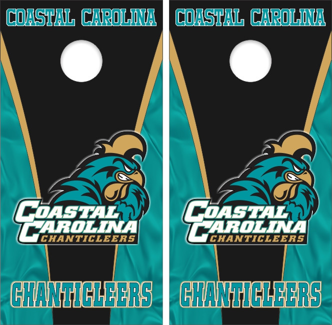 Coastal Carolina Chanticleers Cornhole Wraps - Set of 2 - Custom ...
