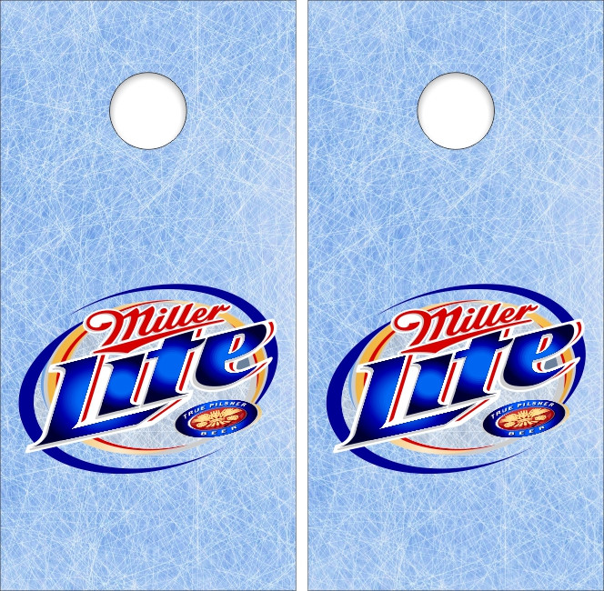 Miller Lite Version 2 Cornhole Wraps - Set of 2 - Custom Cornhole, LLC