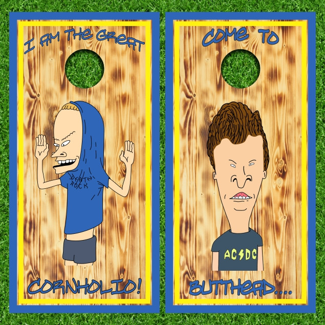 Beavis and Butthead Cornhole Set Version 8 – Regulation Boards with ...