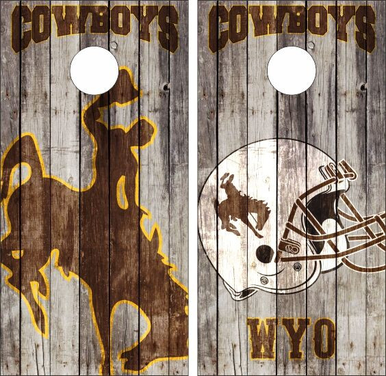 Wyoming Cowboys Cornhole Wraps - Set of 2 - Custom Cornhole, LLC