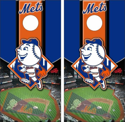 Prints Art & Collectibles Digital Prints Bag Toss Board Wraps Mets ...