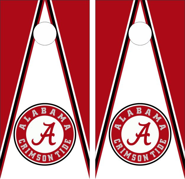 Alabama Crimson Tide Version 4 Cornhole Wraps - Set of 2 - Custom ...